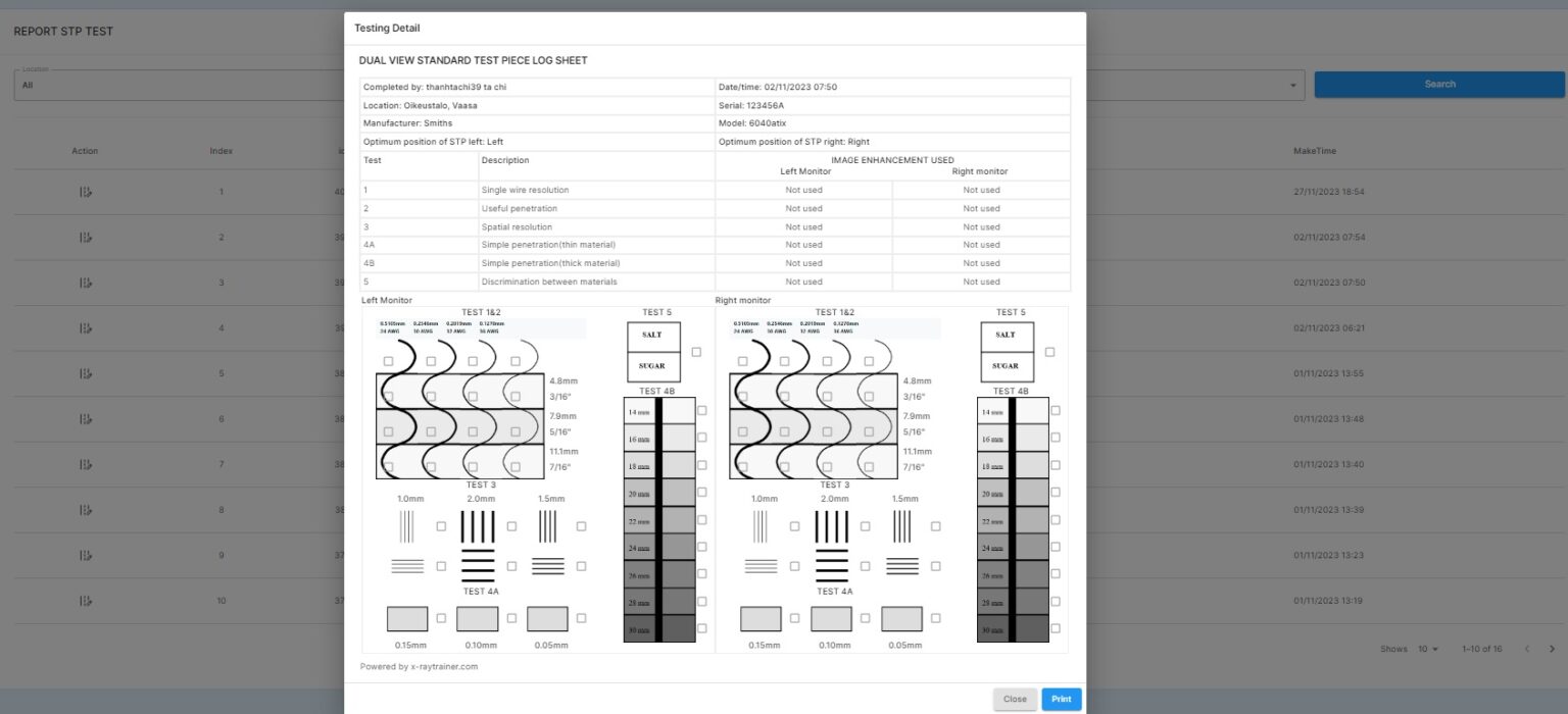 Standard Test Piece Software - Standard Test Piece